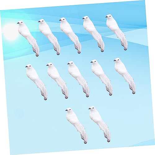Garneck 36 Pcs Table Top Decor Desk Topper Christmas Decor Bird Ornament Bird Model Simulation Bird Desktop Bird Decor White Artificial Bird