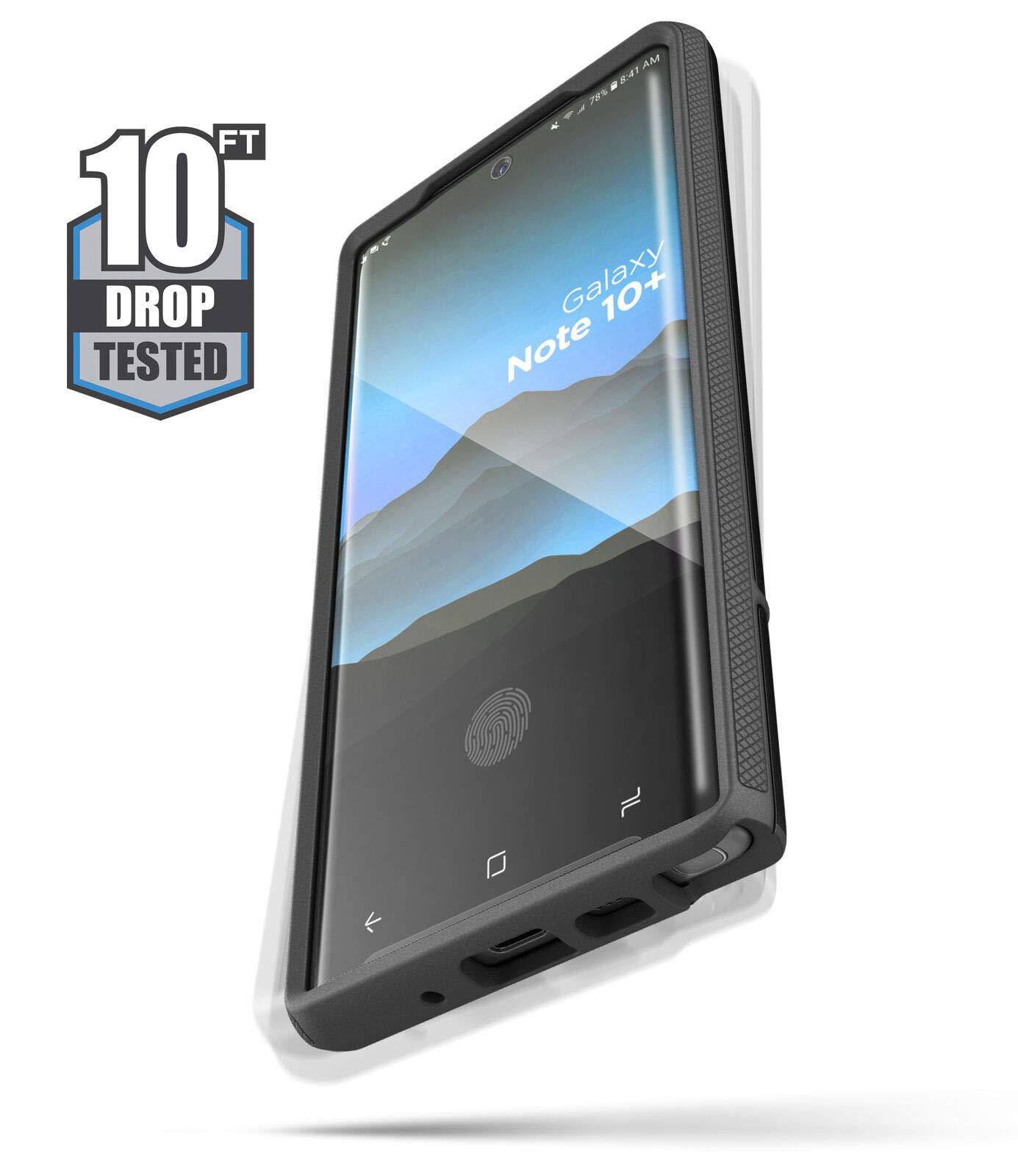 Encased Galaxy Note 10 Plus Belt Clip Protective Holster Case (2019 Rebel Armor) Heavy Duty Rugged Full Body Cover w/Holder for Samsung Note 10+ (Black)