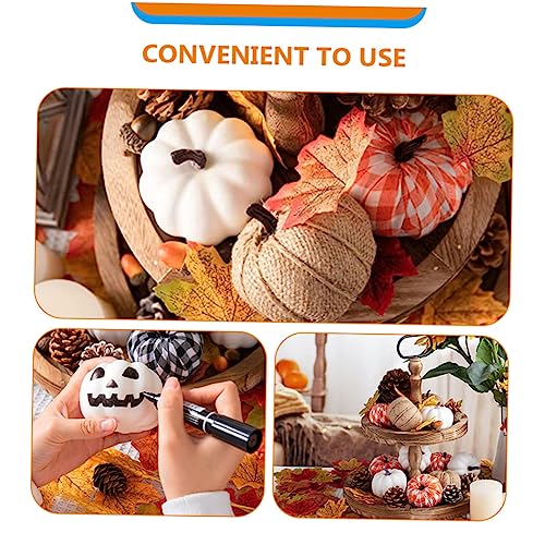 Garneck 36 Pcs Thanksgiving Pumpkin Foam Pumpkins Halloween Pumpkins Fall Decorations Artificial Pumpkin Ornament Pumpkin Model Halloween Layout Decor Lattice Ornaments Rope