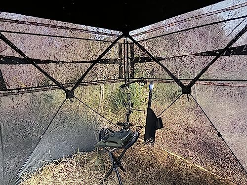 XProudeer Hunting Blind,See Through Ground Blinds with 270 Degree,2-3 Person Pop Up Portable Hunting Blinds,Camouflage Hunting Tent for Deer & Turkey Hunting