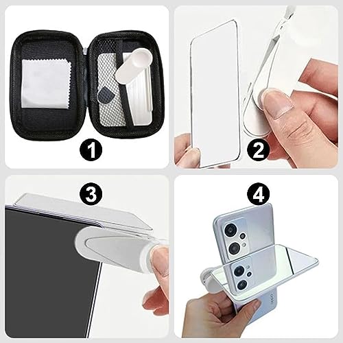 Smartphone Camera Mirror Reflection Clip Kit Adjustable Enhance Phone Camera Shots with Selfie Reflector Travel-Friendly and Easy-to-Carry Phone Camera Mirror Clip (Black)