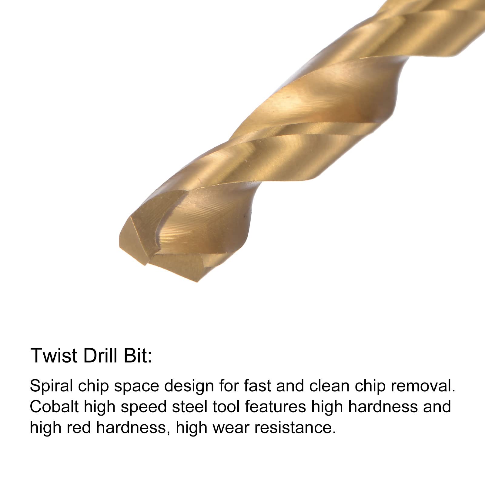 uxcell 5/16-24 UNF Straight Flute Tap Left Hand and 6.9mm Twist Drill Bit Set, Titanium Plated High Speed Steel Drilling Bit Machine Threading Tap
