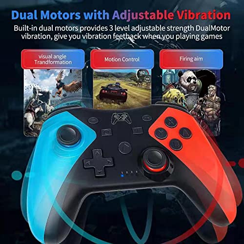 Gray Rabbit Wireless pro Controller for switch , switch pro controller with 6-Axis Gyro Sensorwakeup screenshot and dual vibration