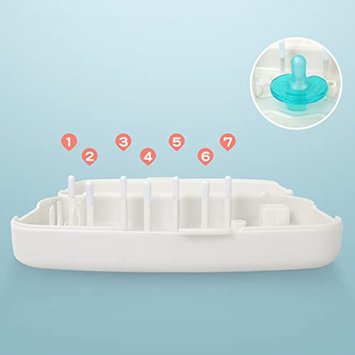 Travel Baby Bottle Drying Rack with Bottle Brushes for Baby Bottles Teats Nipples Cups Pump Parts and Accessories