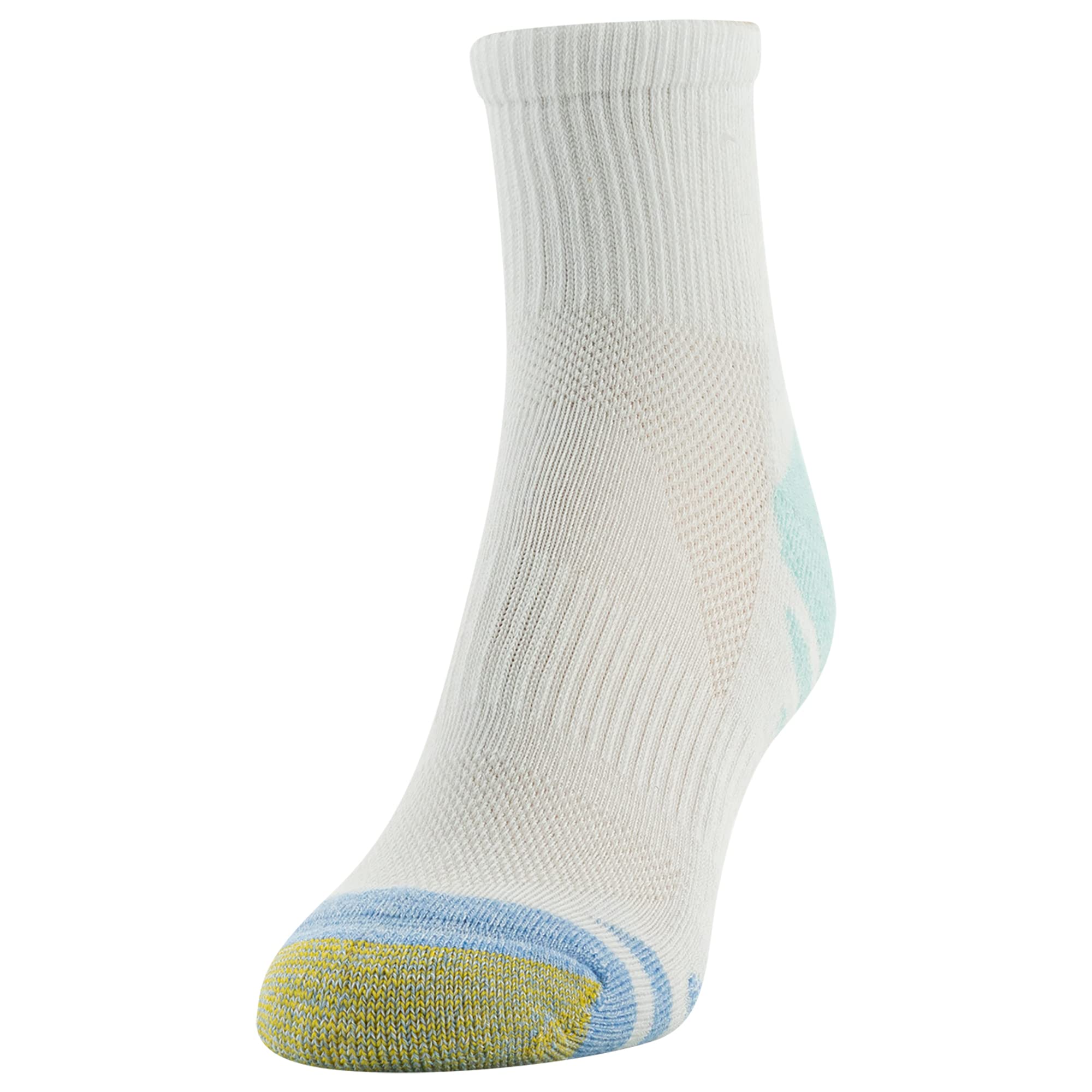 GOLDTOE Women's Half Cushion Sport Quarter Socks with Mesh, 6-Pairs, Orchid Assorted, Medium
