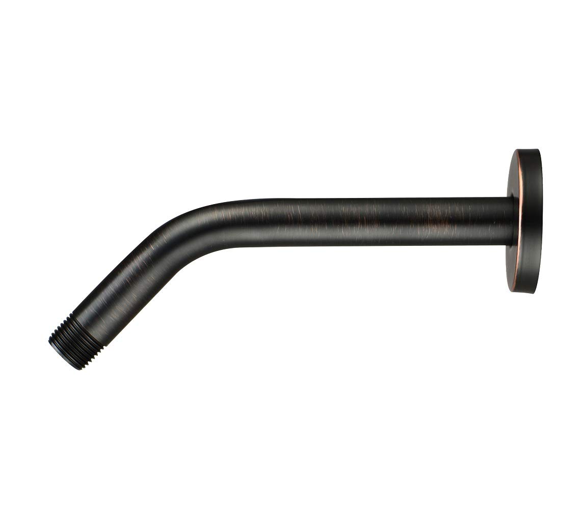 Purelux Shower Arm 8 Inches Universal Replacement Made of Stainless Steel, Oil Rubbed Bronze Finish Flange Included