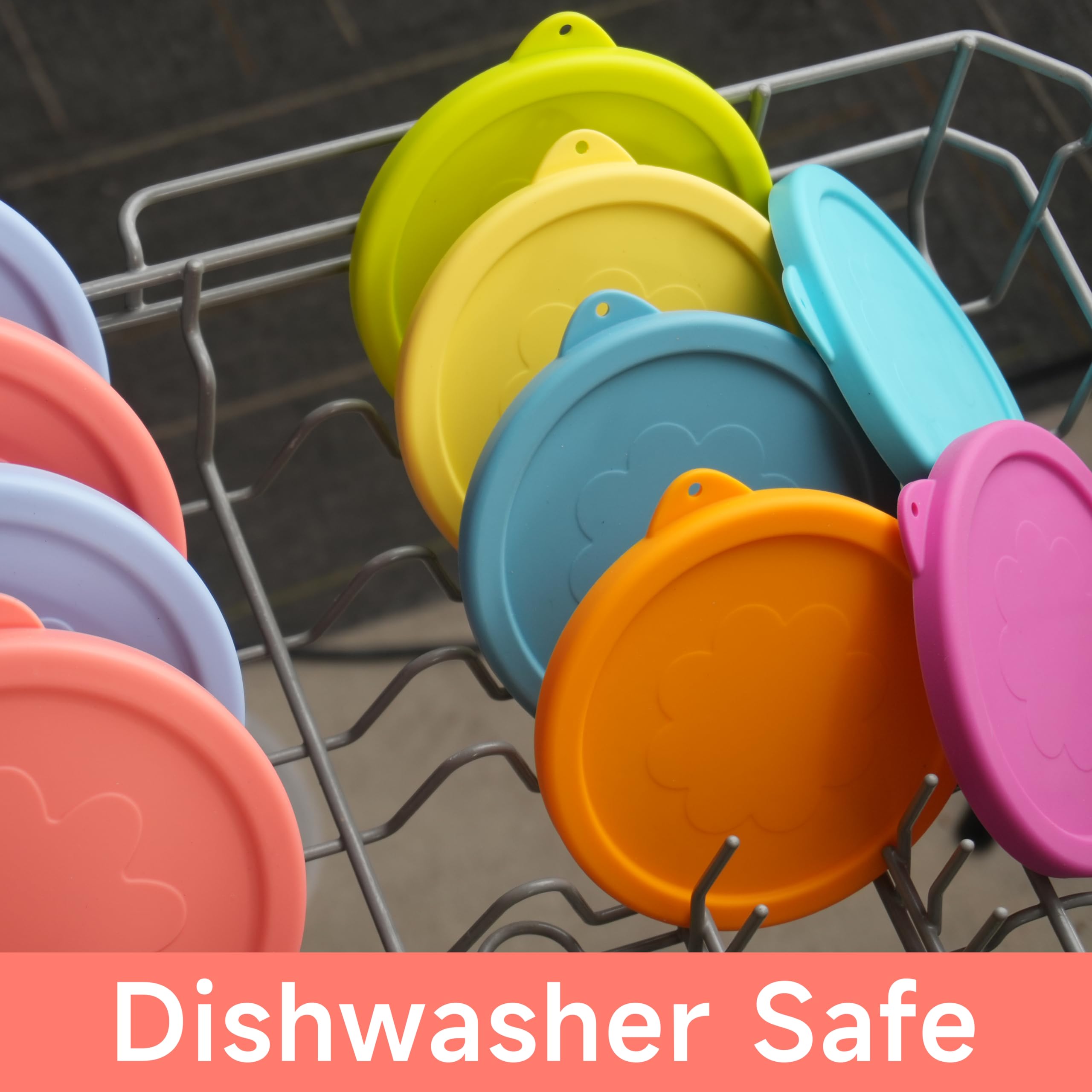LUVCOSY 2 Cup 4 Cup Silicone Replacement Lids Storage Cover for Anchor Hocking Glass Bowls (Container not Included) 4 Pack Microwave, Dishwasher and Freezer Safe