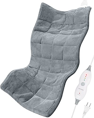 Weighted Heating Pad for Back Pain Relief, 2.2lb Large Electric Heating Pads for Cramps Neck Shoulder, 4 Heating Levels with Auto Shut Off, Fast Heating Dry& Moist Therapy Options Washable 12"x24"