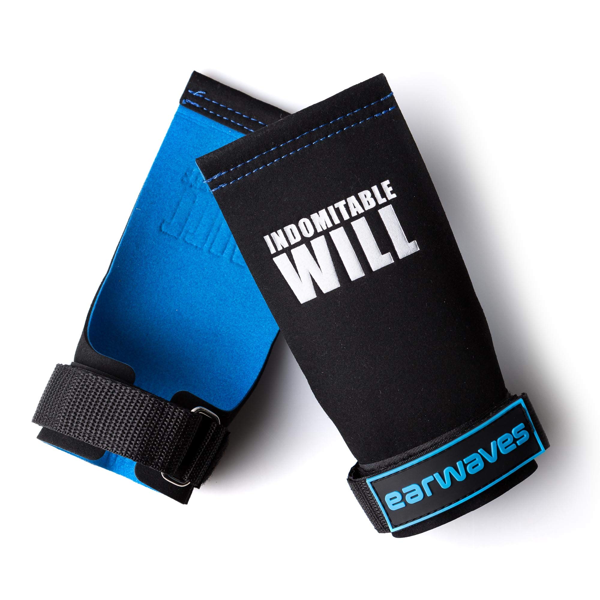 Earwaves Fingerless Hand Grips - Gymnastics Grips Without Holes for The Fingers. Hand Grips for Pull ups, Muscle ups, C2B, T2B, Rings. (M, Predator)