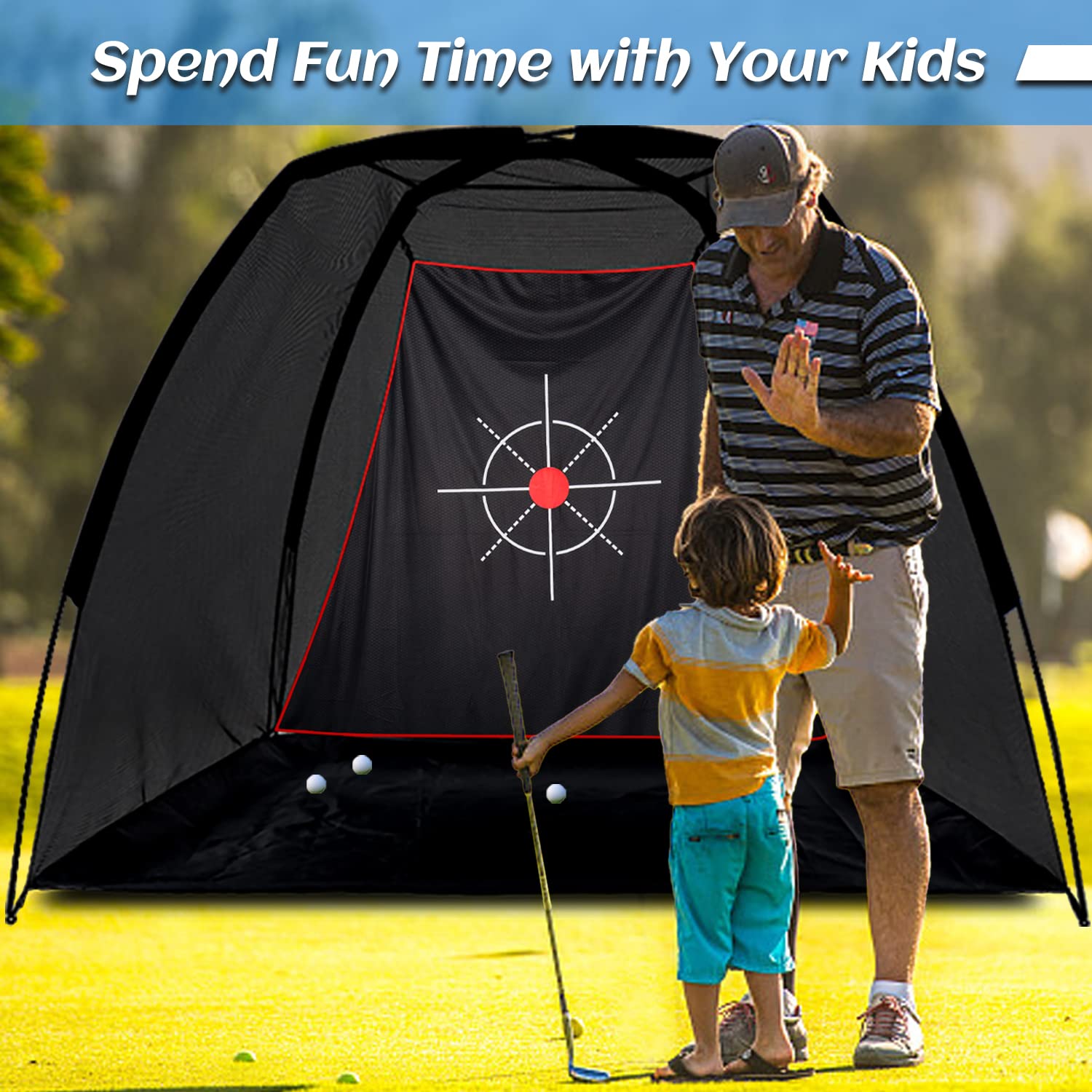 Golf Nets for Backyard Driving Golf Nets Indoor Golf Net Golf Practice Net Golf Driving Nets for Backyard Portable Golf Nets for Kids 8X6X5FT