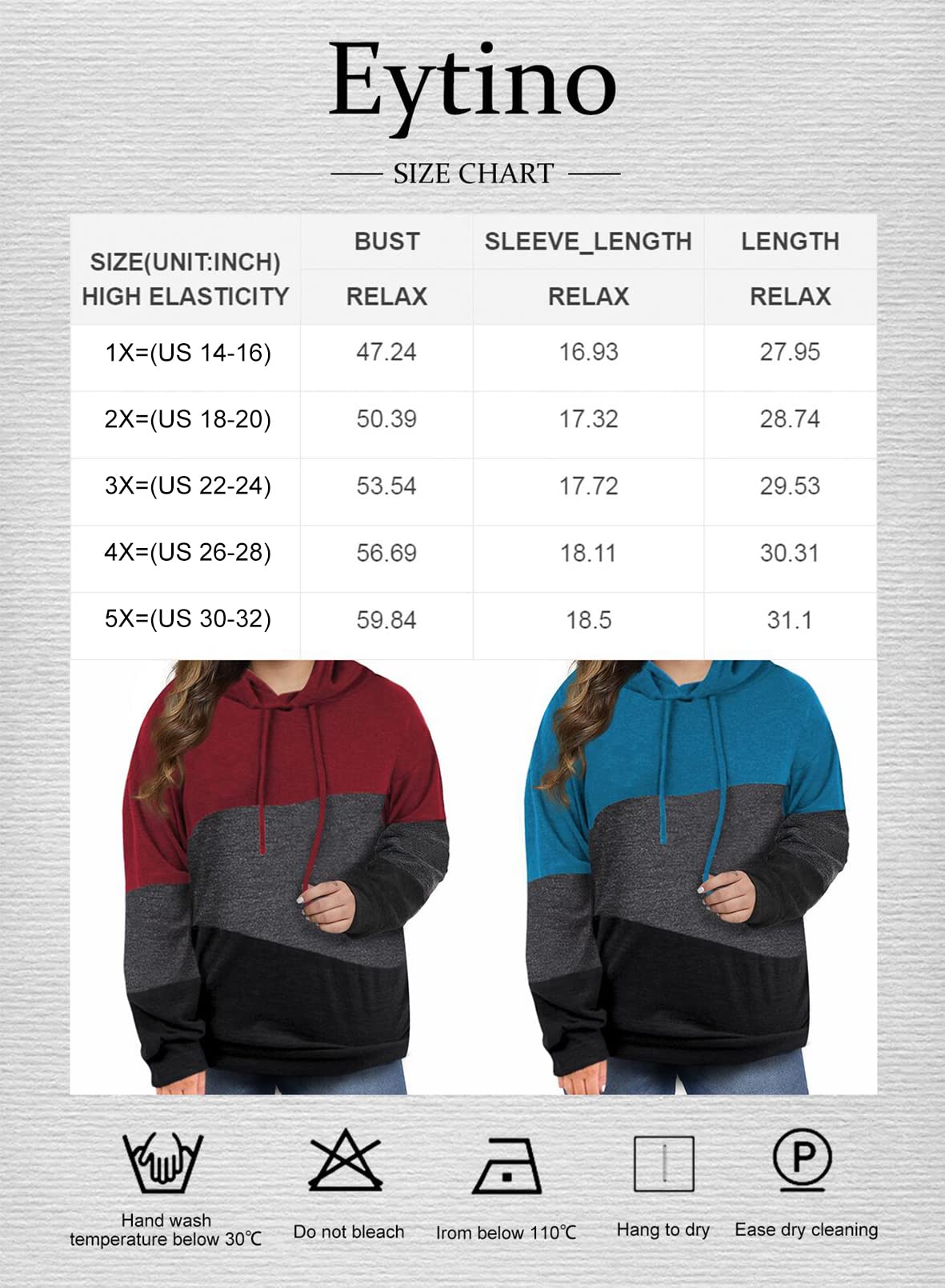 Eytino Women Plus Size Oversized Sweatshirt,5X Pink