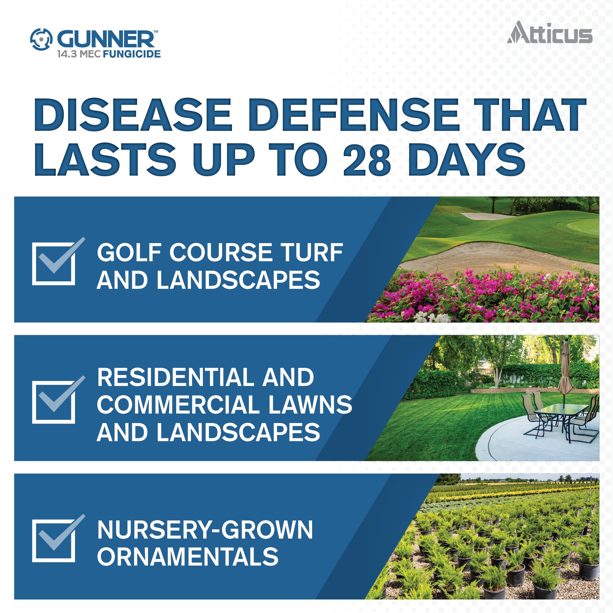 Gunner 14.3 MEC Propiconazole Fungicide (32 OZ) by Atticus (Compare to Banner Maxx) β Controls Brown Patch, Dollar Spot, Blights, Powdery Mildew, and Rusts