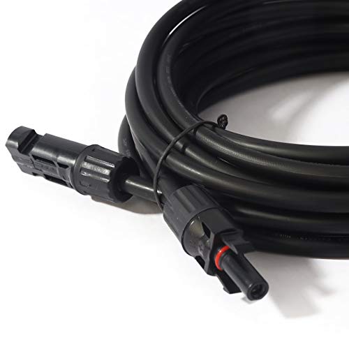 JHBOX 10AWG 1 x 20ft Solar Panel Extension Cable | Female and Male Connectors | Solar Connector Adaptor Kit Tool | DIY Panel Solar Kits for Home Shop RV Roof | TUV Certified
