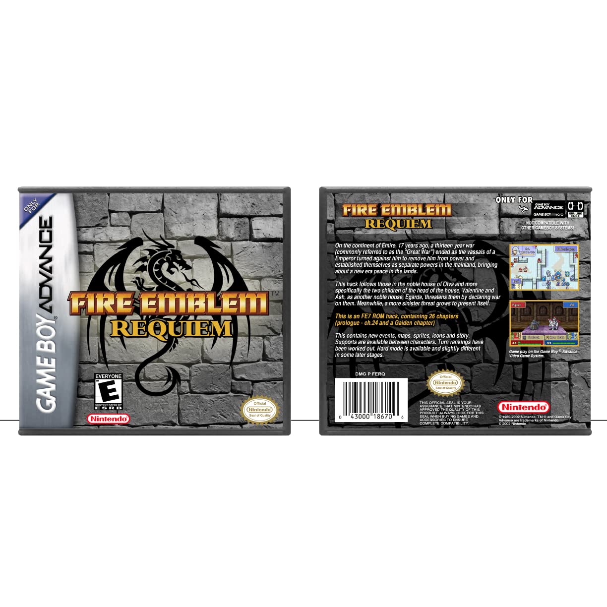 Fire Emblem Requiem | (GBA) Game Boy Advance - Game Case Only - No Game