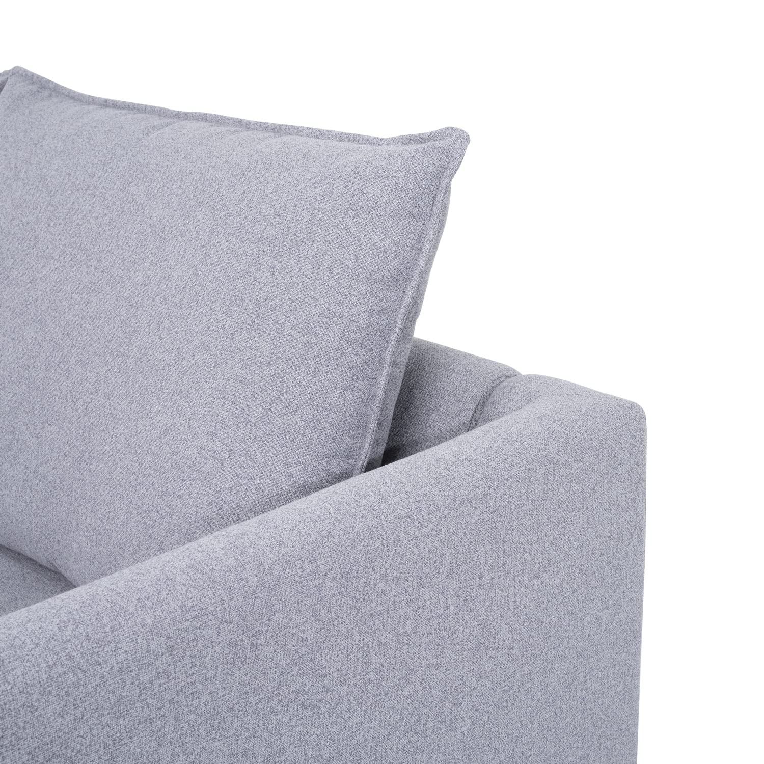 Naomi Home Modular Small Loveseat Sofa with Extendable Design & Soft Comfortable Seating β Linen Love Seat Sofa Bed Sleeper with Sturdy Wooden Frame, Gray