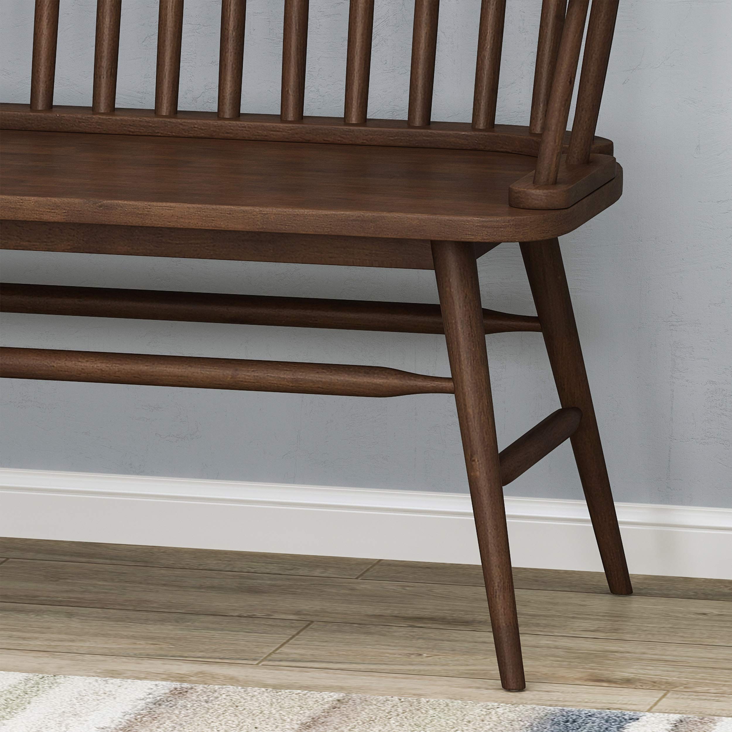 GDFStudio Farmhouse Bench, Walnut