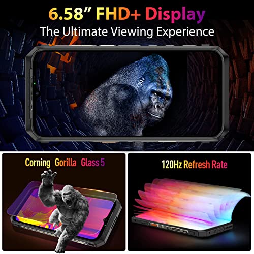 Ulefone Power Armor 18T 5G Rugged Phone, Thermal Imaging Camera 108MP Main Camera, 17GB+256GB MTK Dimensity 900, 9600mAh Battery QI 15W Wireless Charging, 6.58β FHD+ Corning Gorilla Screen, Android 12