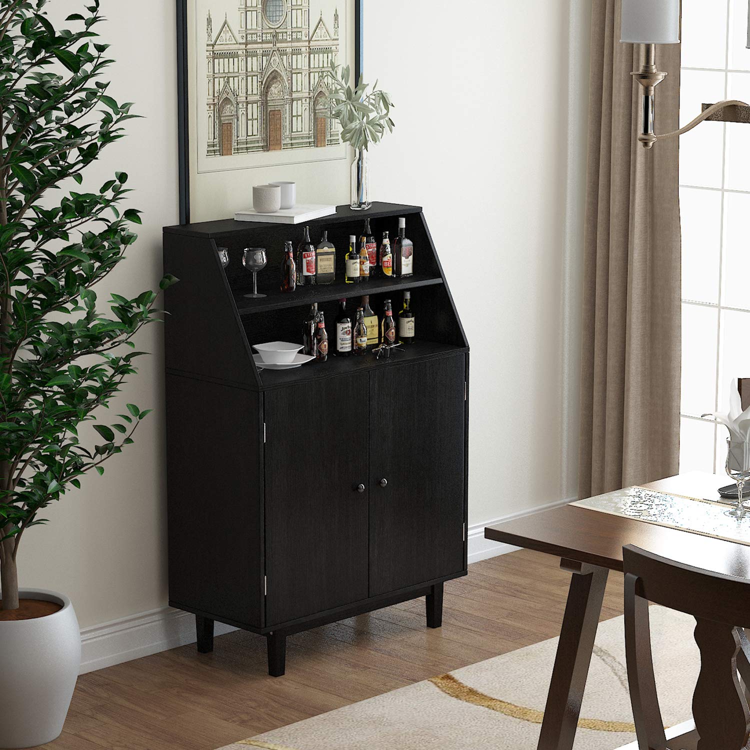 GDLF Bar Liquor Wine Cabinet Buffet Sideboard Home Coffee Mini Bar