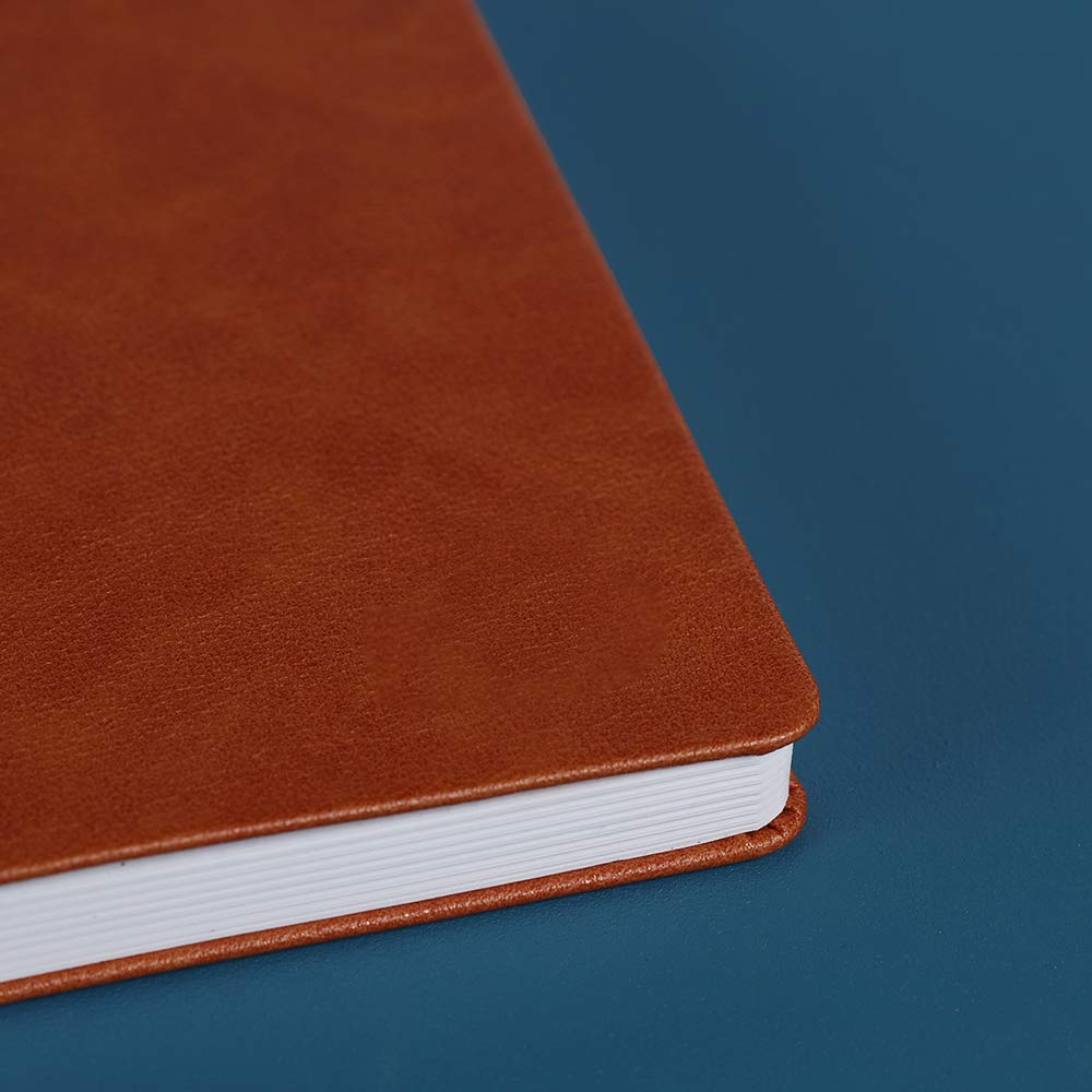 Erin Condren 12 Month Undated Softbound Focused Planner 8x10 - Camel Colored Cover, Layflat Design, College Ruled Lined & Dot Grid Note Pages, Monthly & Weekly Planning Spreads