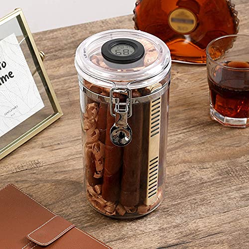 REMIGHTELY BRIGHT Cigar Humidifier - for Tobacco Moisturizing and Increased Humidity, Rectangle and PVA Material, Gold
