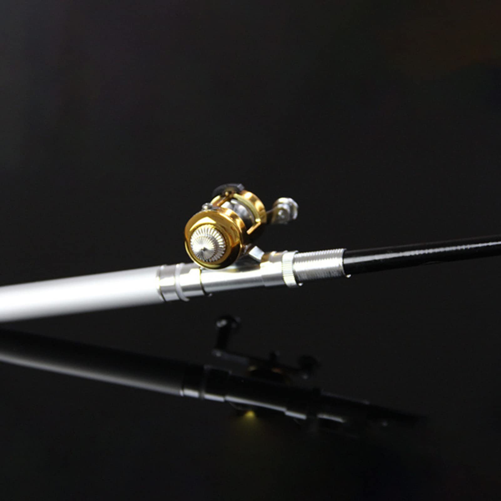 Grey990 Fishing Accessories Lightweight Mini Pen Shape Telescopic Fishing Rod Pole Reel Fish Tackle Tools