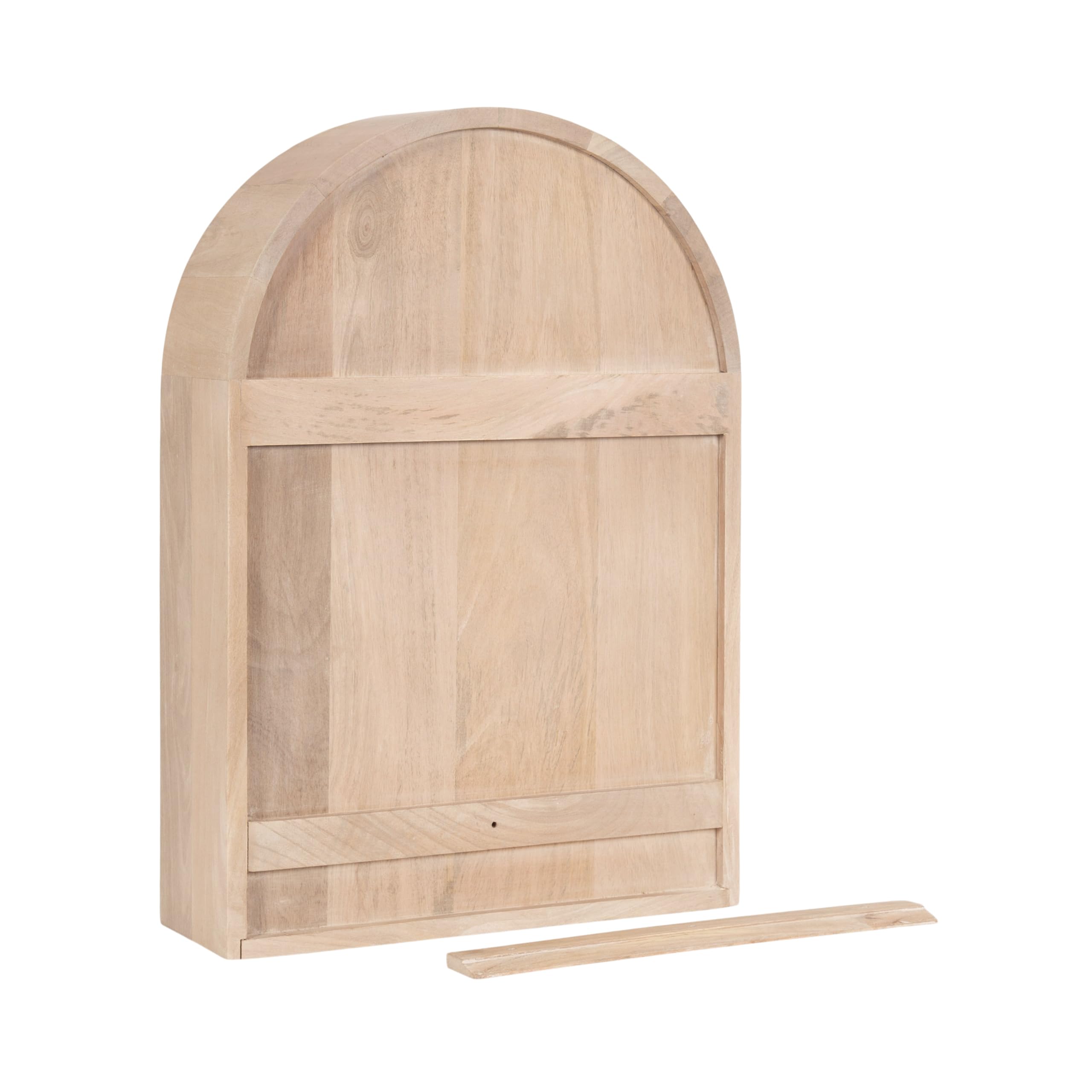 Kate and Laurel Arcott Modern Arched Wall Shelf, 18 x 26, Natural Wood, Transitional Arch Wall Shelves for Over-The-Toilet Storage or Entryway Storage Shelf