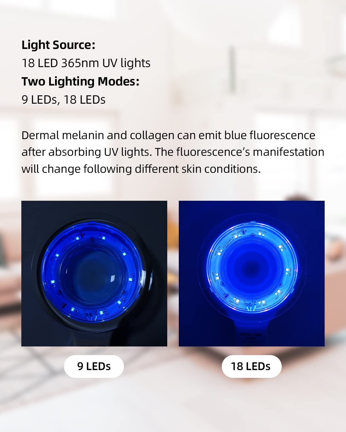 Lamp Tube for Woods Lamp Skin Analyzer, Magnifying Analyzer Accessory