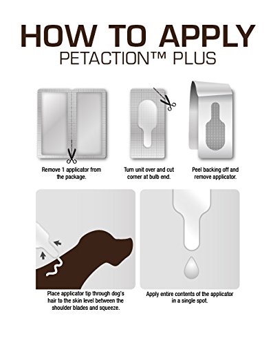 Pet Action Plus Flea & Tick Treatment for XL Dogs, 89-132 lbs, 3 Month Supply