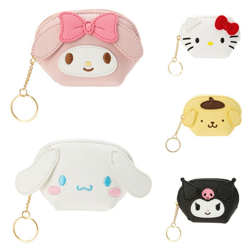 Kawaii Coin Purse Keychain,Cute Wallets for Teen Girls,Cartoon Wallet for Backpack Decoration (Melo)
