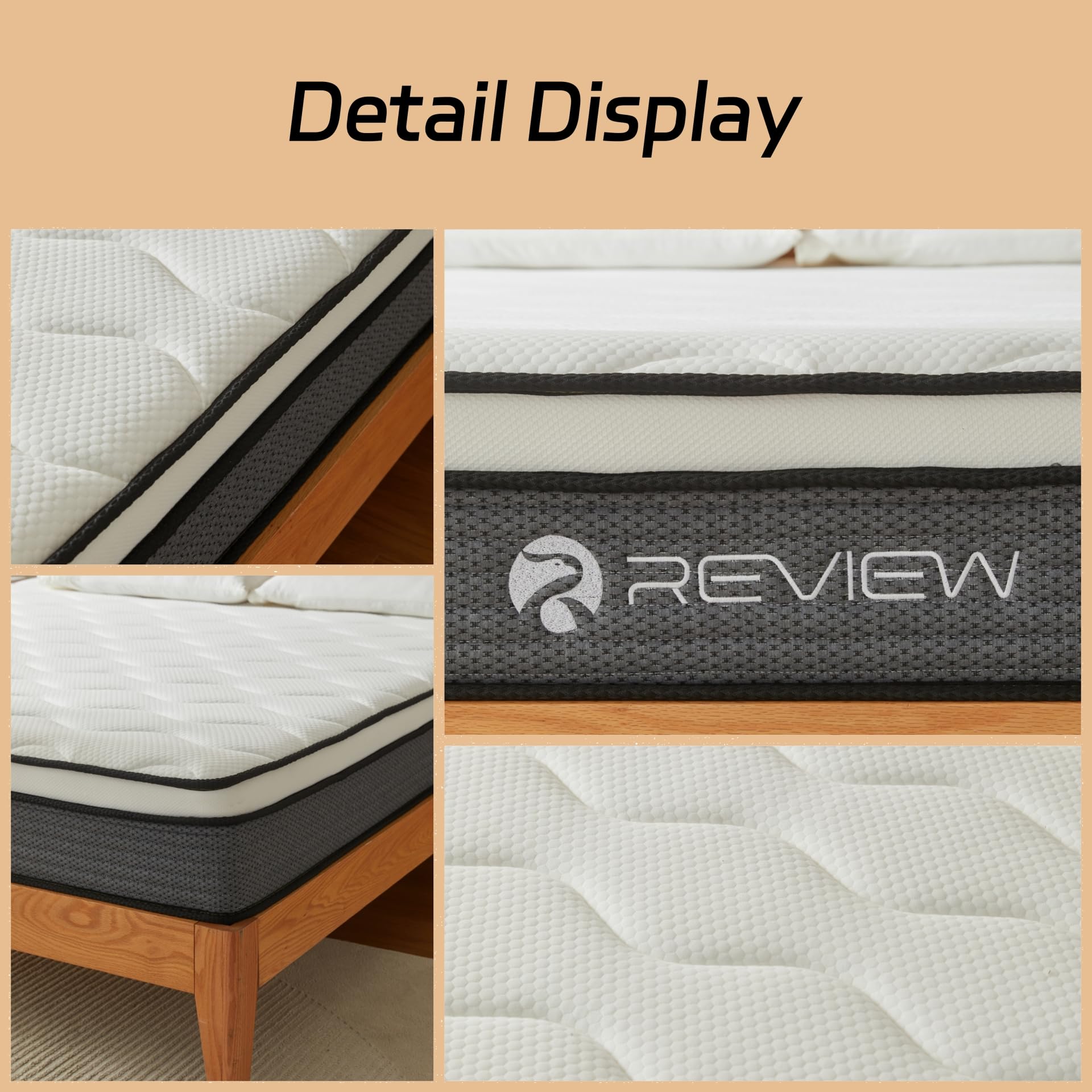 Review Full Mattress, 10 Inch Full Size Mattress in a Box,Memory Foam Hybrid Mattress,with Individual Pocket Spring for Motion Isolation & Silent Sleep, Pressure Relief,Medium Firmness.