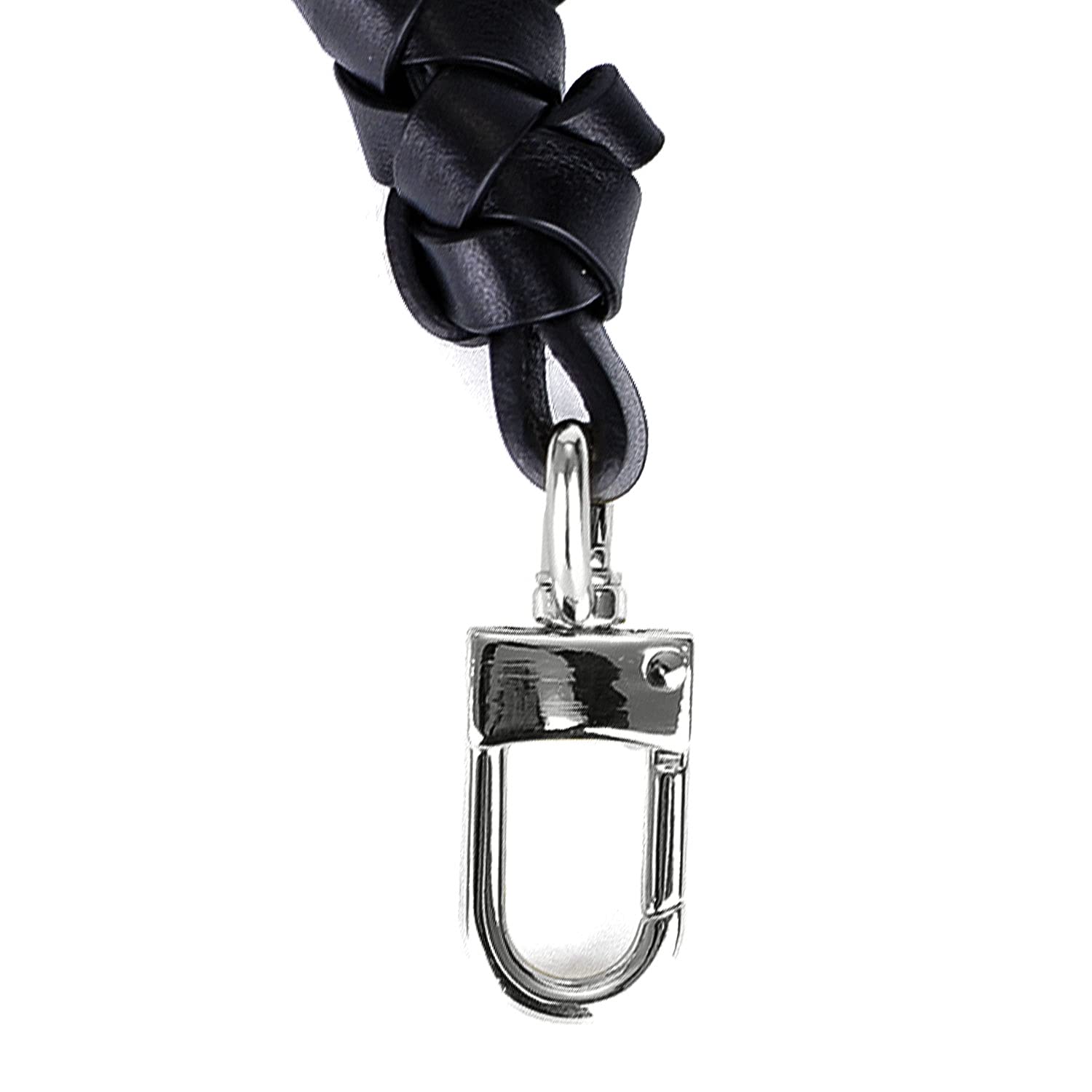 Genuine Vachetta Leather Braided Handle Compatible for Beaubourg Hobo Top Handle Neonoe Strap (16" L, Black)