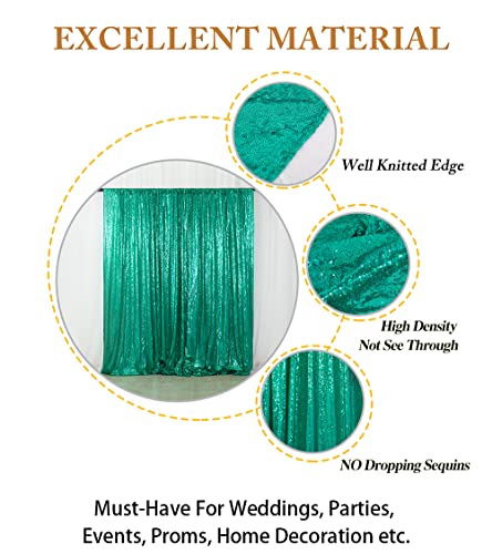 Photobooth Background-4FTx7FT-Green-Sequin Backdrop Curtain, Sequin Fabric Backdrop, Wedding Backdrops, Glitter Backdrop, Sequin Curtains Photography Backdrop (Green)
