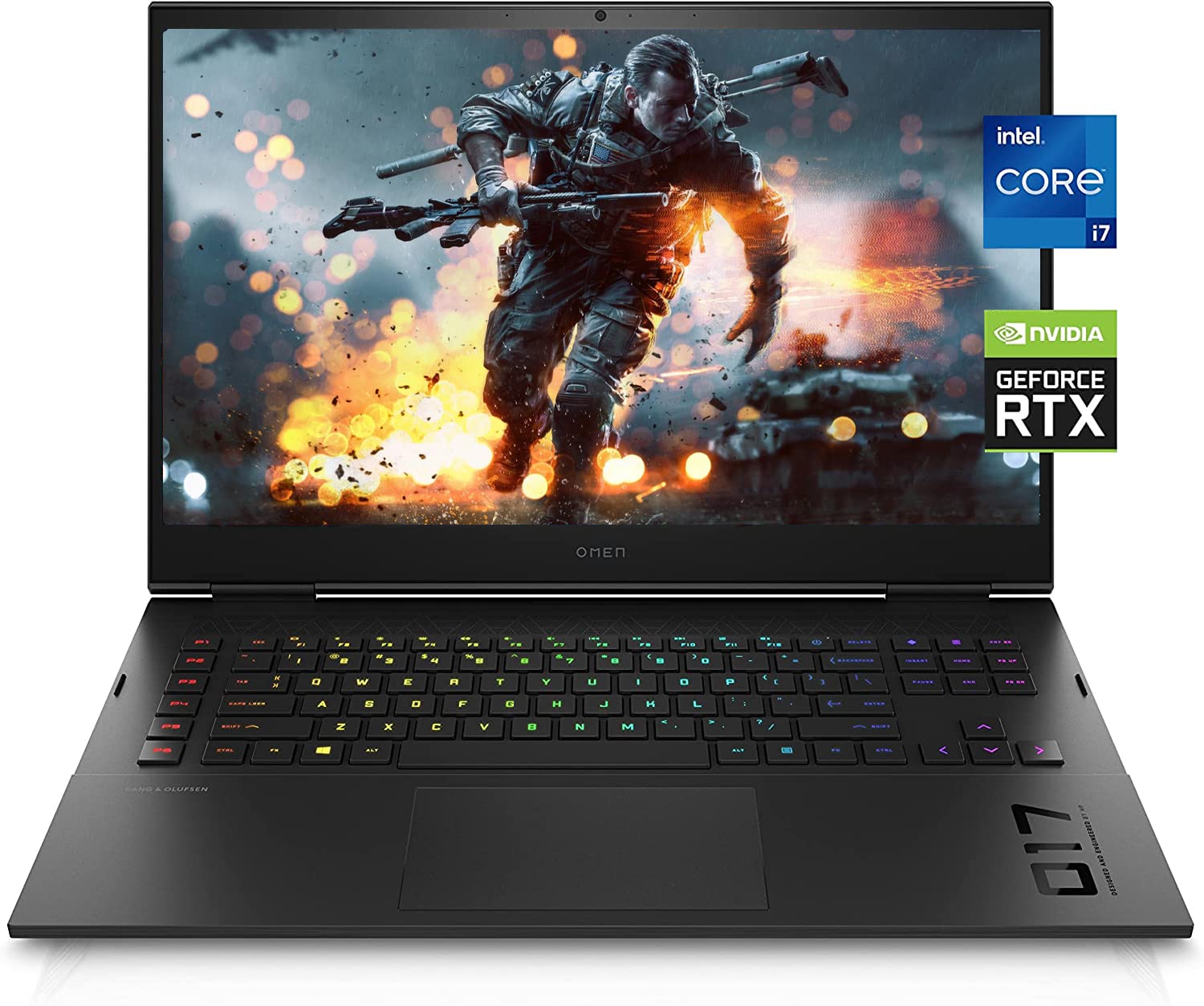 HP OMEN 17.3" 165Hz QHD Gaming Laptop, 12th Gen Intel 12-Core i7-12700H, NVIDIA GeForce RTX 3070 Ti 8GB, 32GB DDR5 RAM, 1TB PCIe SSD, Thunderbolt, Per Key RGB Backlit, RJ-45, Windows 11 Pro(VR Ready)
