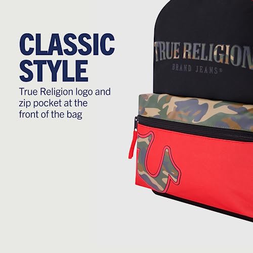 True Religion Laptop Backpack, Small Computer Travel Bag, Multi, 16 Inch