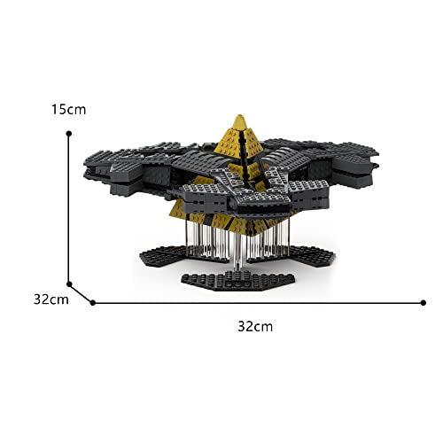 Ha'tak Starship Building Mode Toy,Interstellar SGCommand Ha'Tak Mothership Spaceship Building Set,Awesome Space Battleship Collectible Building Toy for Fans Adults(686Pcs)
