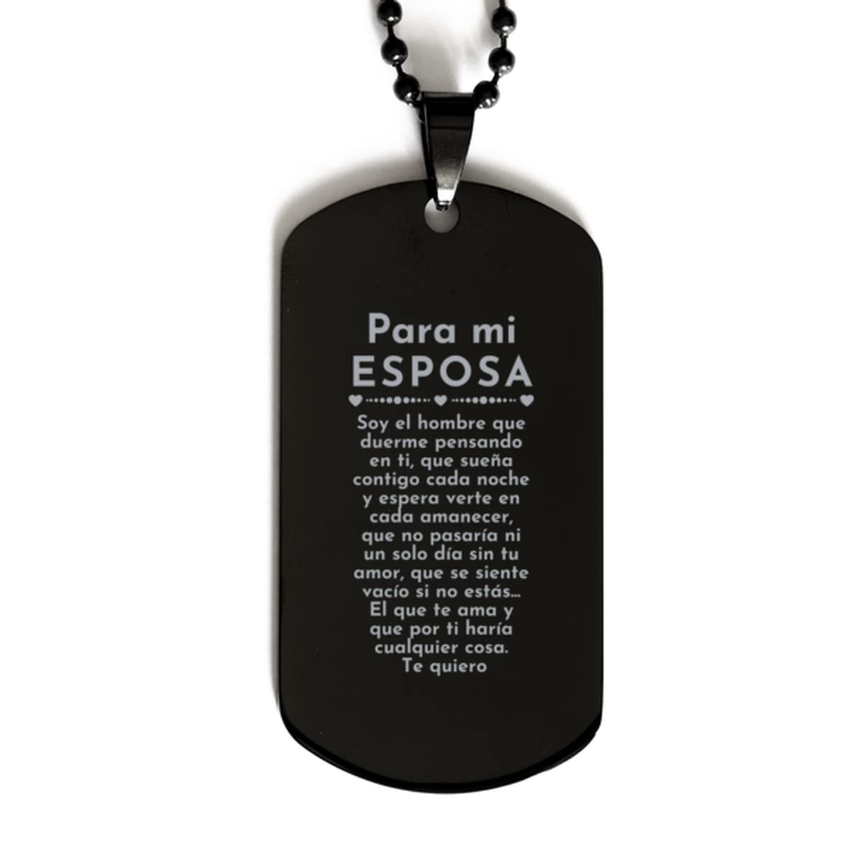 para mi esposa, Soy el Hombre que duerme pensando en ti - placa de identificaci