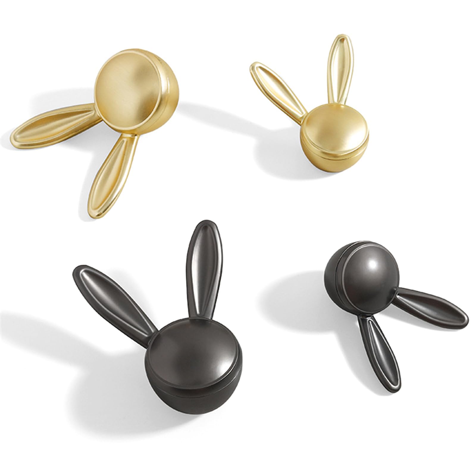 Kcmwsy 3 Pack Coat Hooks Cute Rabbit Shape Metal Towel Hooks Heavy Duty Wall Hooks Modern Bathroom Door Hooks for Coat,Bag,Hat, Scarf,Towel,Key etc (Matte Blue, Large Size)