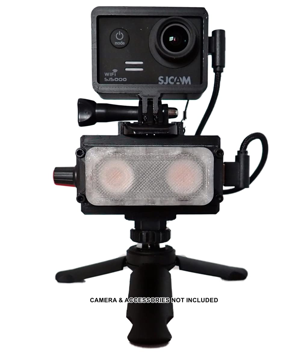 Ghost Light GL8-PRO-XS with 5 Volt Output for Action Cam or Cellphone Streamers (True Full Spectrum)