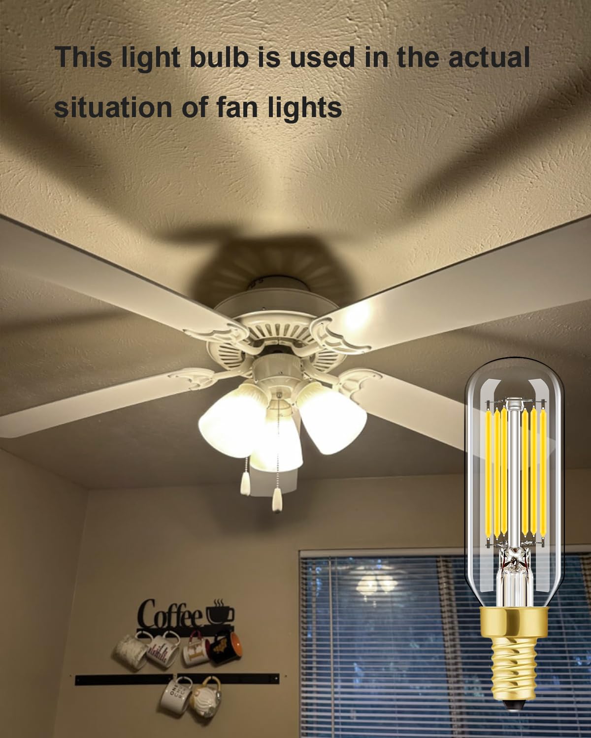 LVYE Dimmable E12 LED Bulb 6W Equal 60 watt led Light Bulb 3000k Soft White T6 T25 b11 Candelabra Bulb 60 watt for Chandeliers,Ceiling Fan,Pendant,Wall sconces AC120V, 6Pack