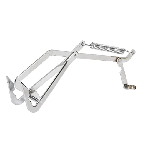 Fishing Pole Accessories,Fishing Crab Grabber Stainless Steel Double Hook Catch Tool Grabbing Tool Clamps Silver
