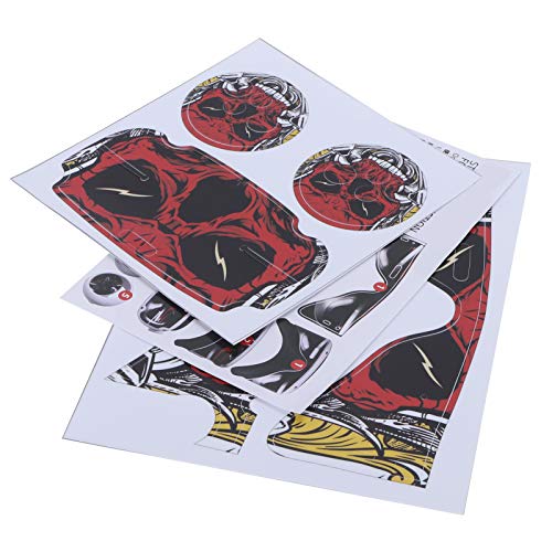 Eboxer VR Glasses Skin Sticker for Oculus Quest 2, VR Headsets and Controller Sticker for Oculus Quest 2 Protective Decal, Virtual Reality Protective Accessories (Flame Skeleton)