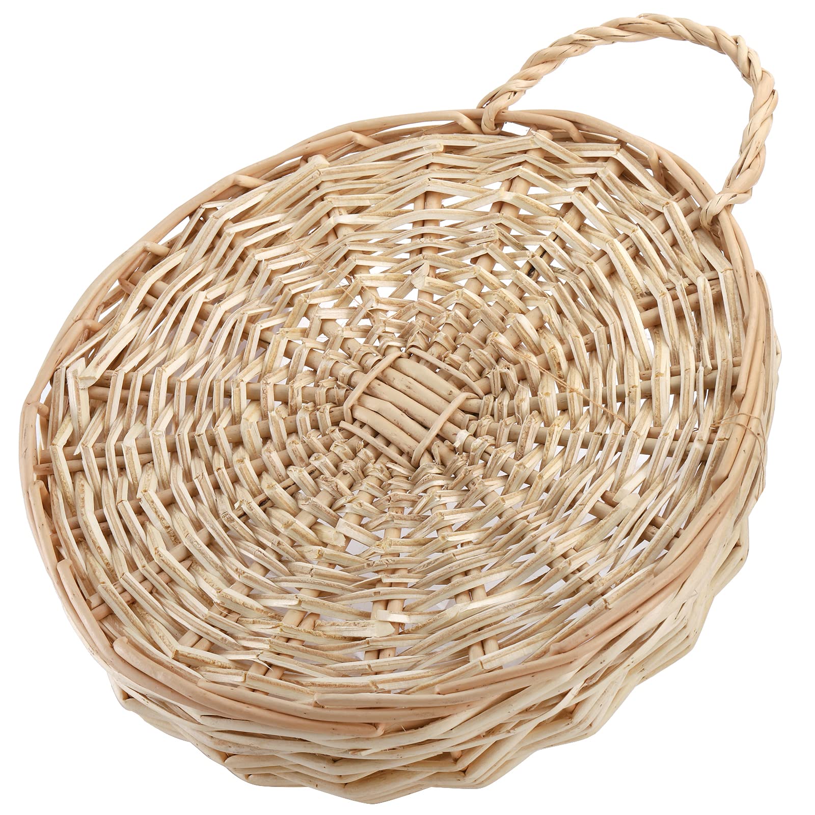 Elsjoy Hanging Wicker Basket for Plant, Decorative Wall Hanging Rattan Basket, Wicker Woven Basket Hanging Flower Basket for Front Door, Home, Garden (๐๐ฅ๐๐ง๐ญ ๐๐จ๐ญ ๐๐ง๐๐ฅ๐ฎ๐๐๐)