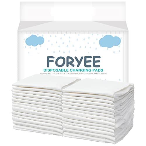 FORYEE Disposable Underpads 23 x 36 Inches Incontinence Bed Pads with High Absorbent and Leak-Proof Design 20 Count White