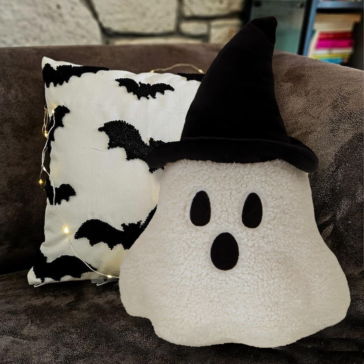LXSLFY 2024 New Halloween Ghost Plush β Adorable Soft Ghost Pillows, Perfect for Spooky and Decorations, Ideal for Cozy Home and Party Decoration