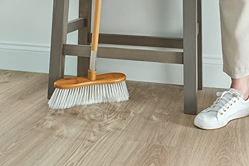 Harper Live.Love.Clean. Smooth Surface Bamboo Household Broom for Indoor Sweeping of Pet Hair, Dirt, Dust on Hardwood Floors, Tile, and Laminate