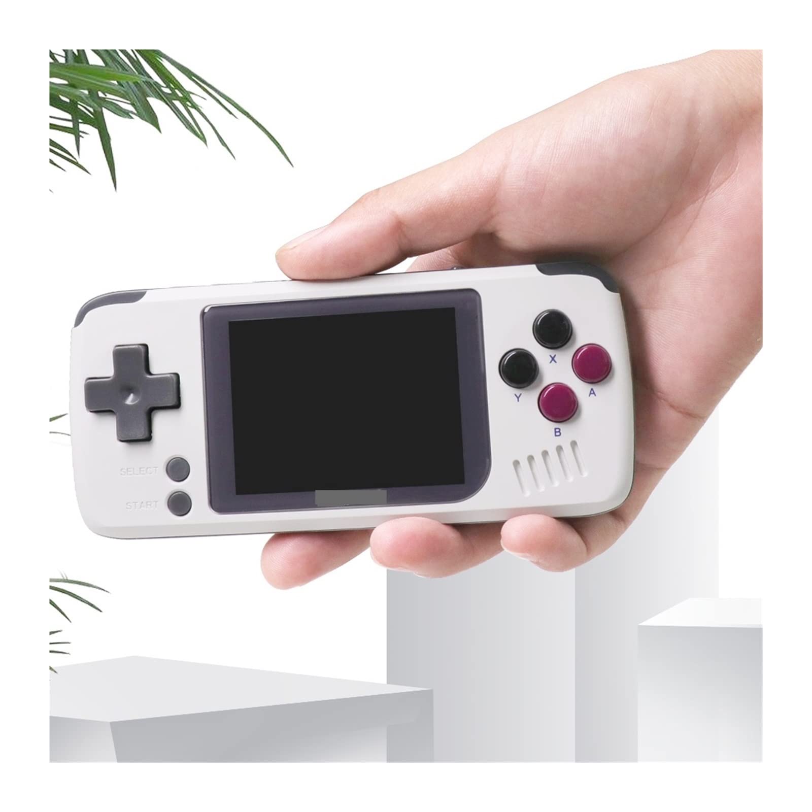 Handheld Game Console IPS Retro Video Game Player PS1 FC Pocket Mini Game Console Case (Color : Q90 White 32G Bag)