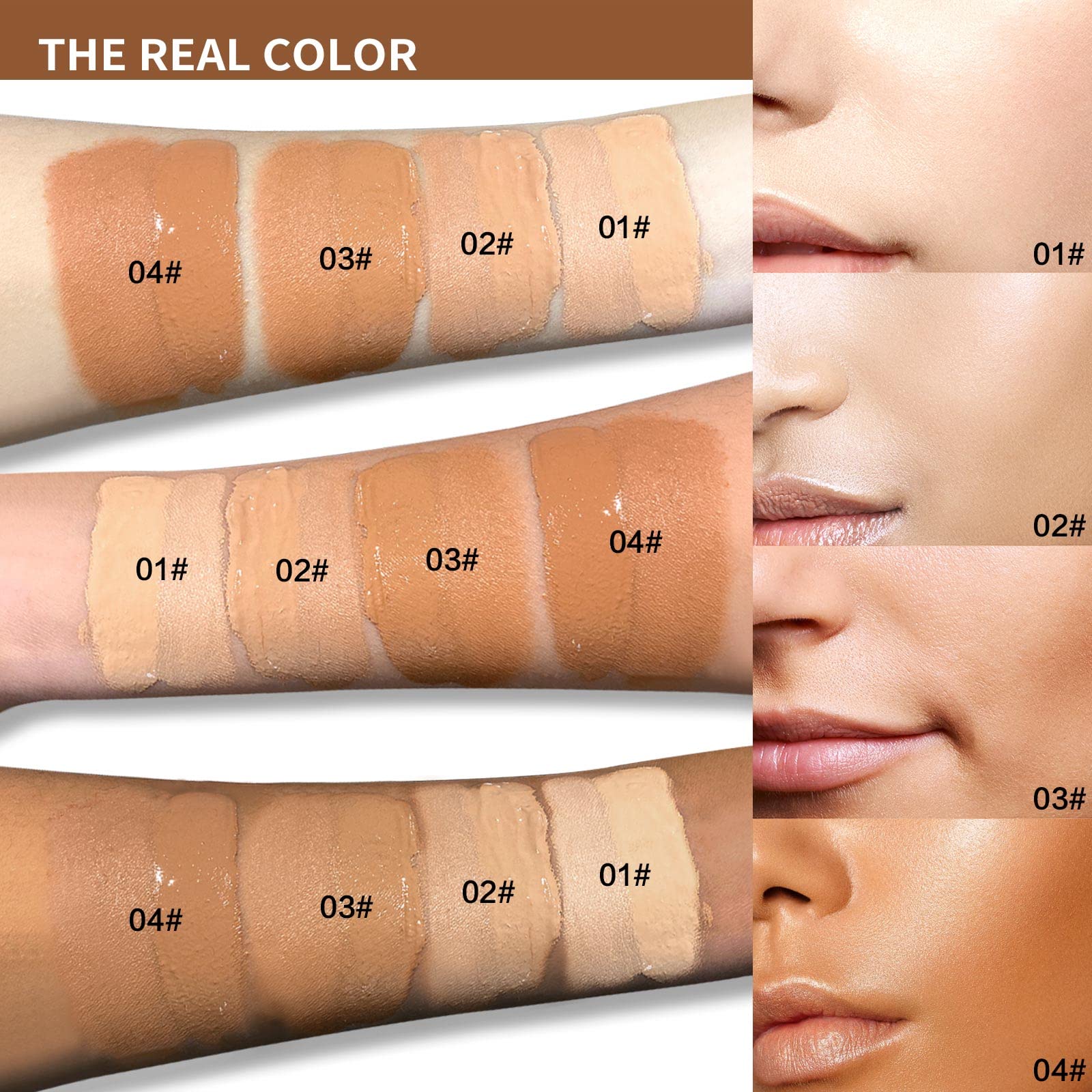 Easilydays Wheat Mousse Liquid Foundation Concealer, Durable Waterproof Matte Foundation, Nourish Concealer Foundation Cream, Non-Removal BB Cream Waterproof Moisturizing Brightening Seamless Camouflage Makeup (#03 Wheat Color)