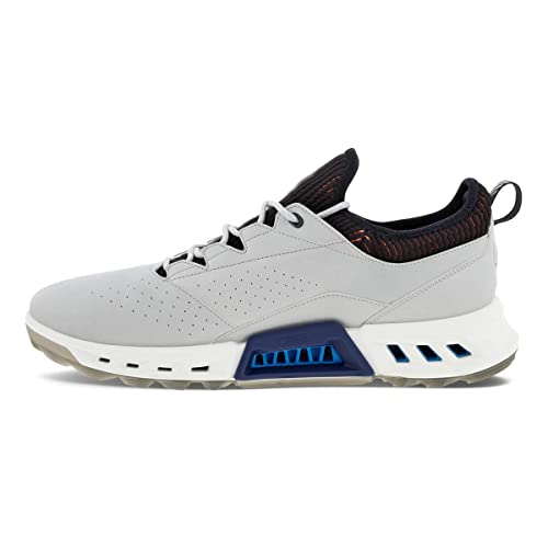 ECCO Men's Biom C4 Gore-TEX Waterproof Golf Shoe, Concrete/Black, 10-10.5