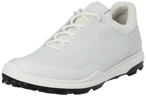 ECCO Men's Biom Hybrid 3 Hydromax Water Resistant Golf Shoe, White, 6-6.5