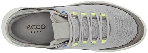 ECCO Men's Core Mesh Golf Shoe, Concrete/Sunny Lime, 11-11.5